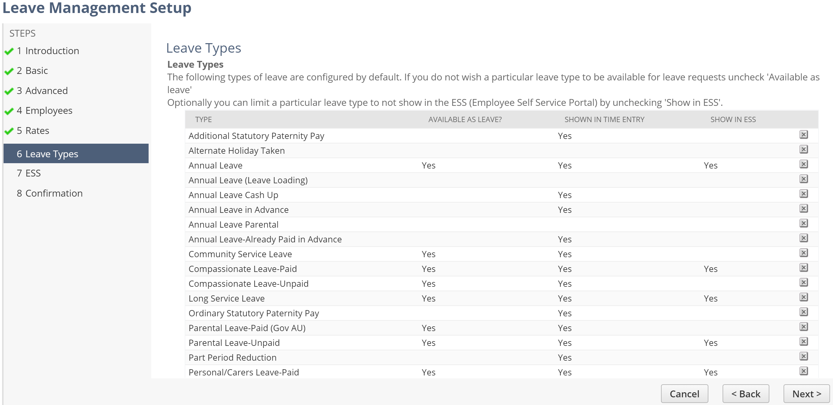 Leave Configuration – ZonePayroll Knowledge Base
