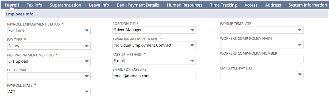 4. Payroll tab – ZonePayroll Knowledge Base