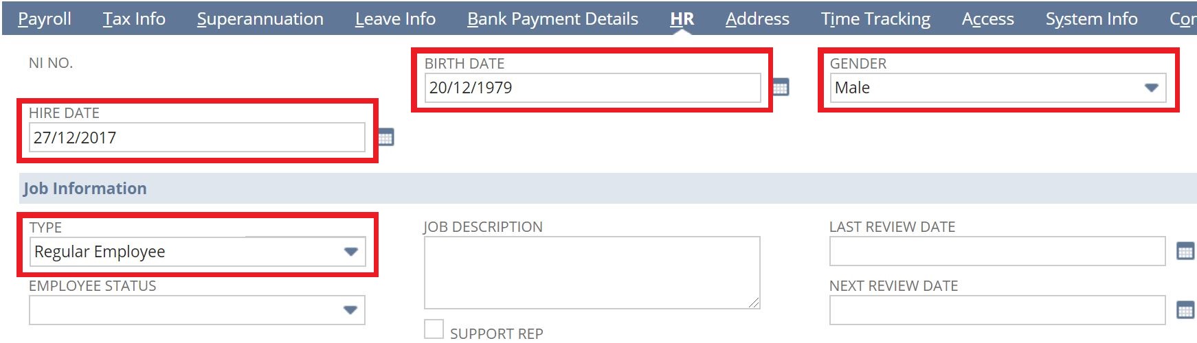 9. Human Resources tab – ZonePayroll Knowledge Base