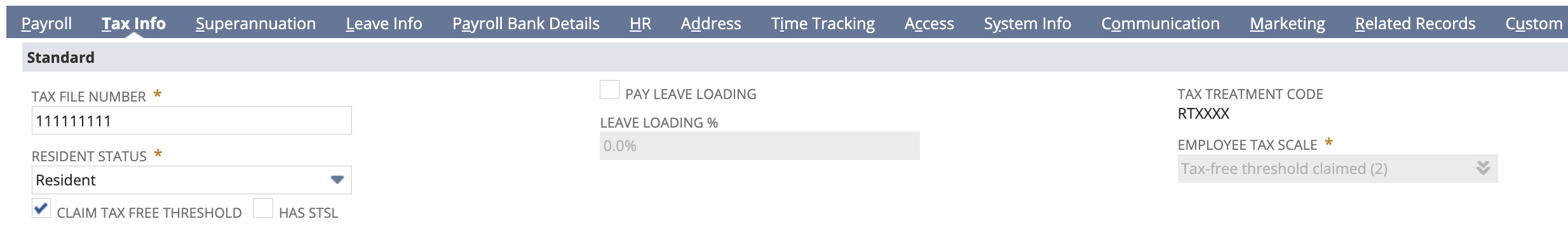 5. Tax Info tab – ZonePayroll Knowledge Base