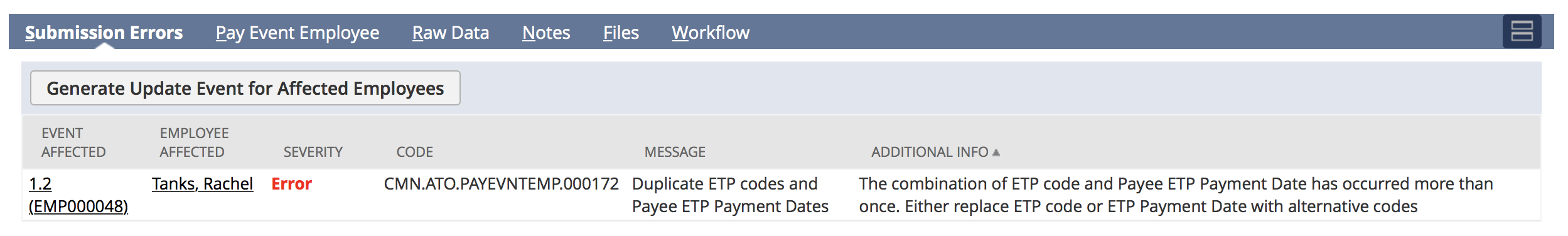 Troubleshooting Pay Events (STP) – ZonePayroll Knowledge Base