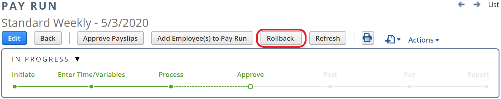 Roll Back a Pay Run – ZonePayroll Knowledge Base