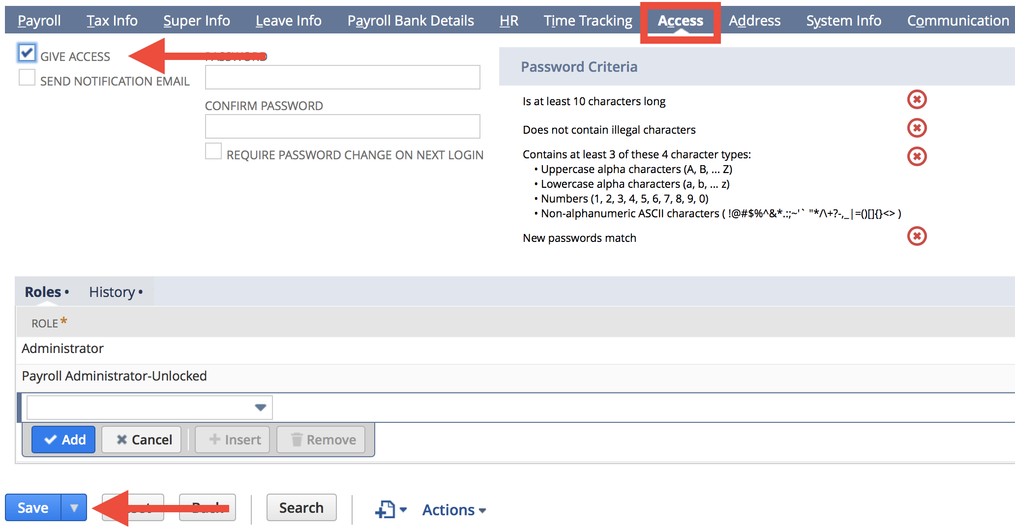 Remove access from an inactive employee – ZonePayroll Knowledge Base
