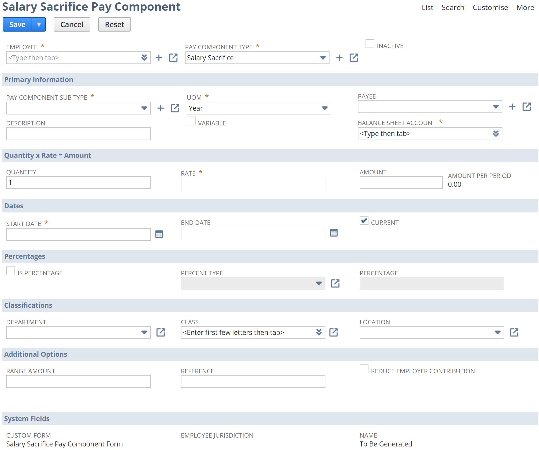 Create Salary Sacrifice – ZonePayroll Knowledge Base