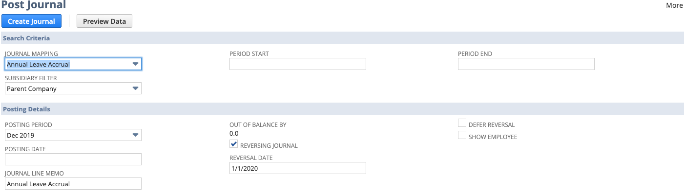 Annual Leave Provision to General Ledger – ZonePayroll Knowledge Base