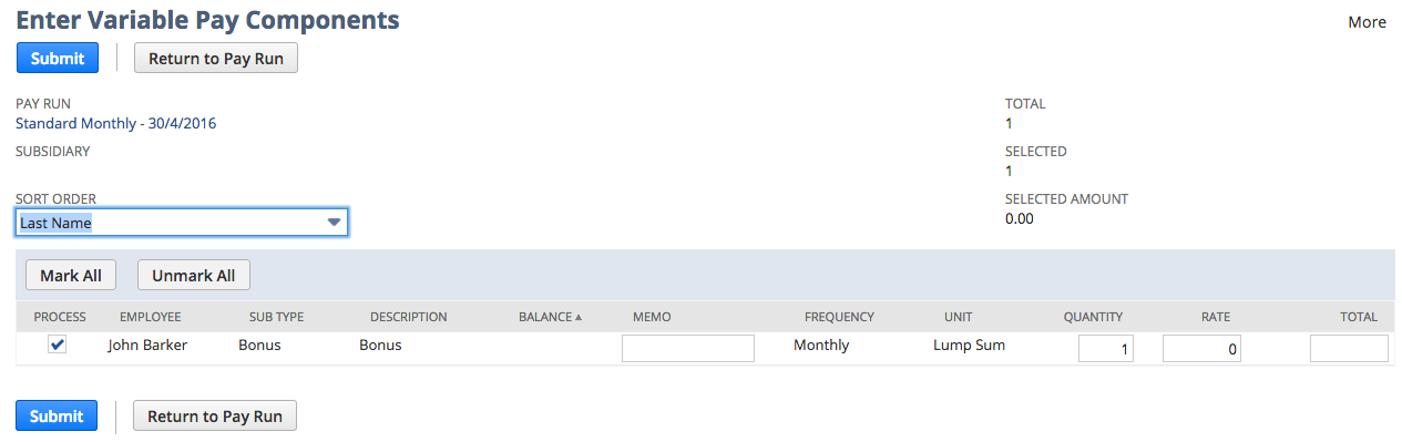 Enter Variable Components – ZonePayroll Knowledge Base
