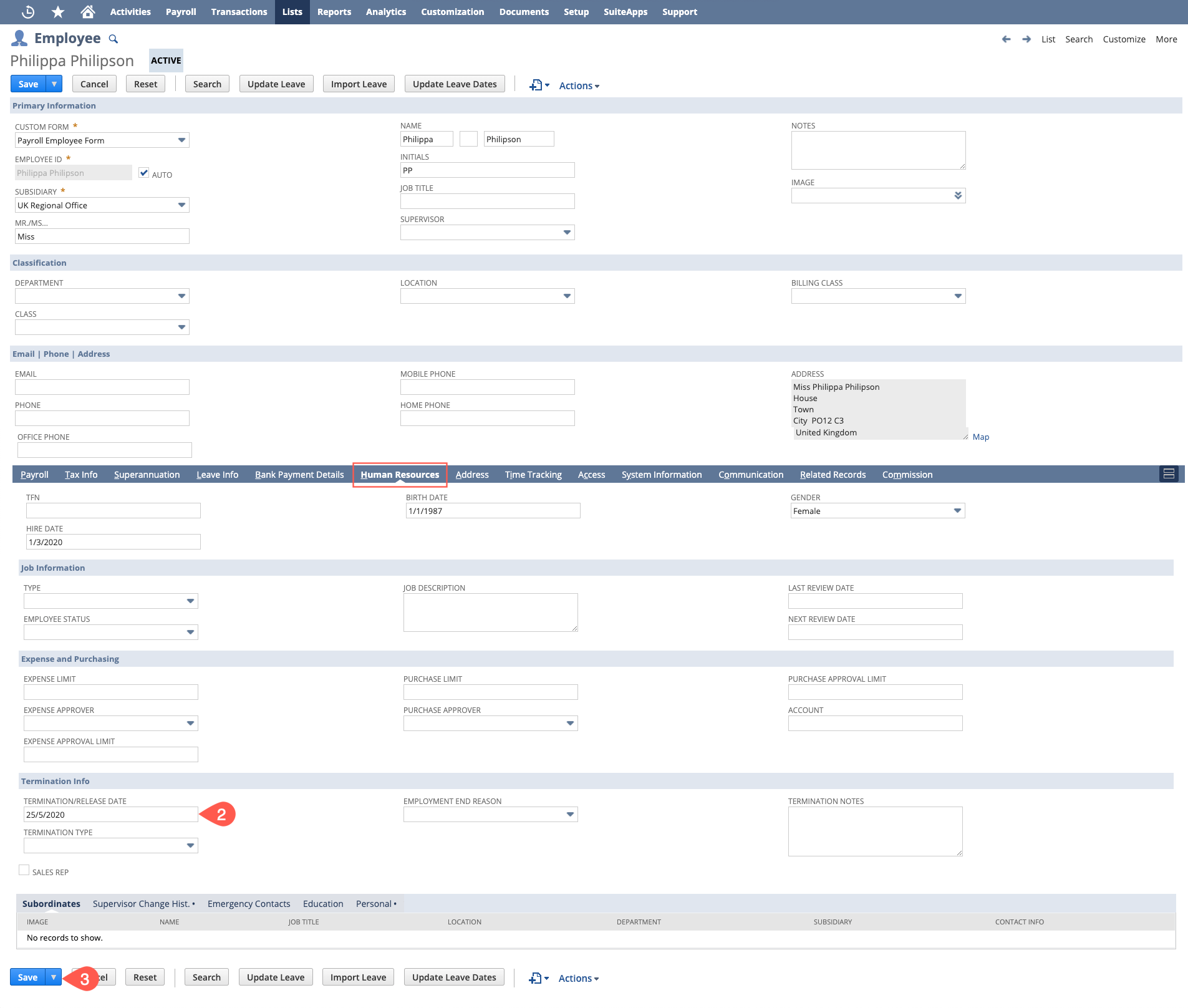RTI - Omission of Termination Date – ZonePayroll Knowledge Base