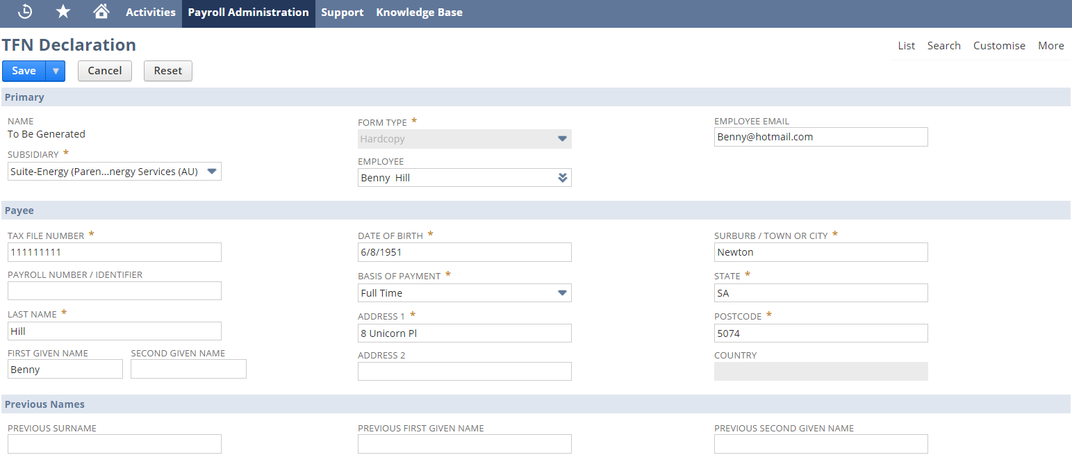 TFN Declarations – ZonePayroll Knowledge Base