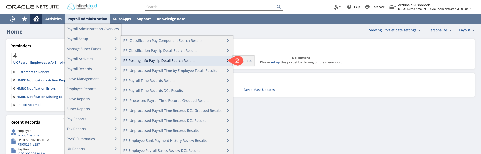 Using the Posting Info Search – ZonePayroll Knowledge Base