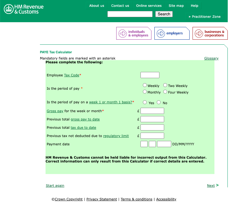 Using the HMRC Tax Calculator – ZonePayroll Knowledge Base