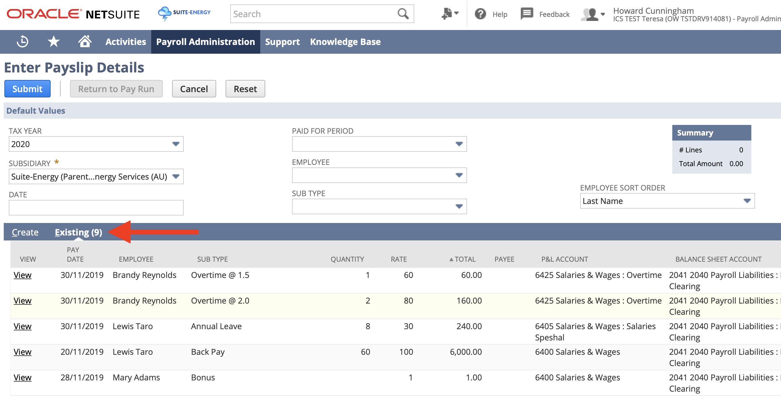 Enter One Off Pay Details in Advance – ZonePayroll Knowledge Base