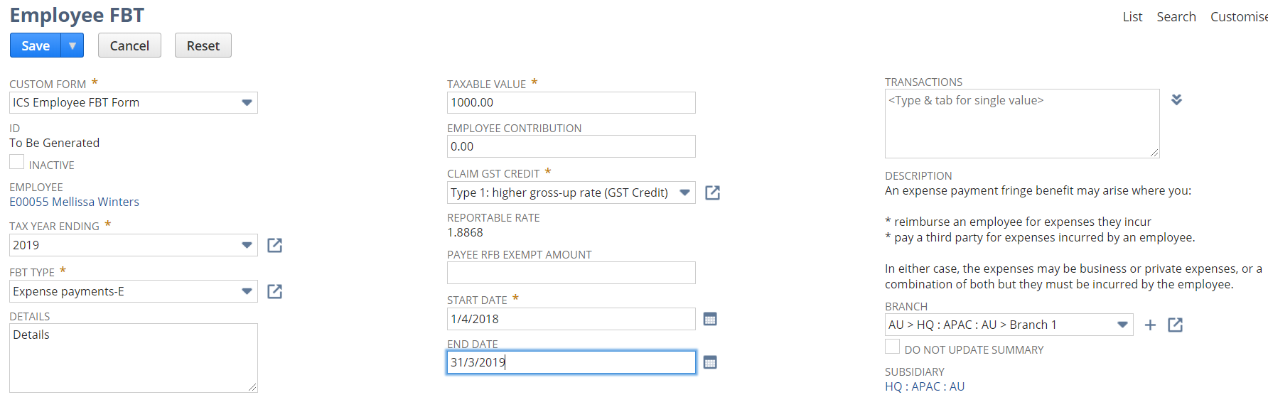 How to add Employee FBT – ZonePayroll Knowledge Base